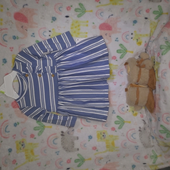 Carter's | Dresses | Light Blue And White Horizontal And Vertical ...